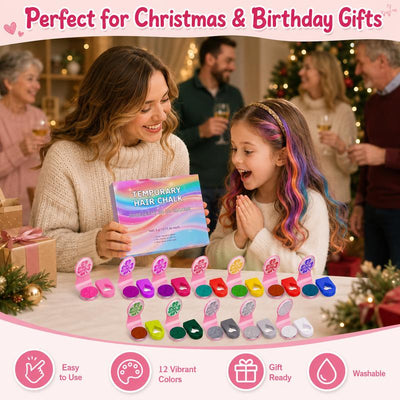 12-Color Temporary Hair Chalk for Kids – MB-Finds